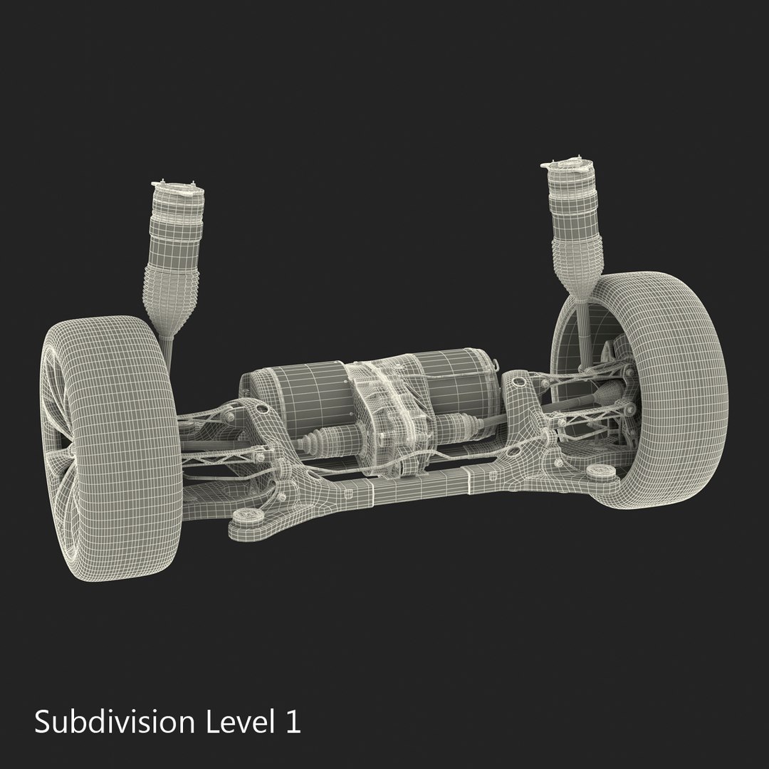 3d tesla s axle modeled model