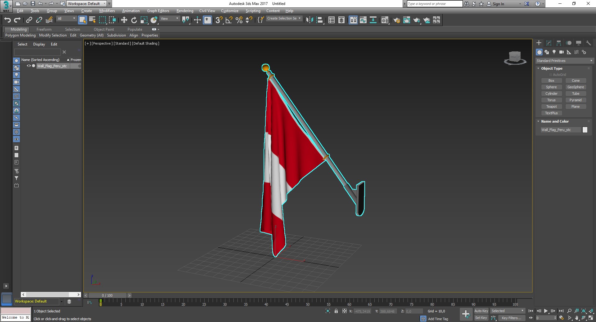 3D Wall Flag Peru - TurboSquid 2203895