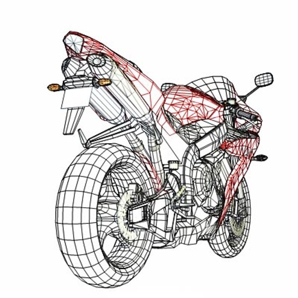 2004 yamaha yzf r1 3d model