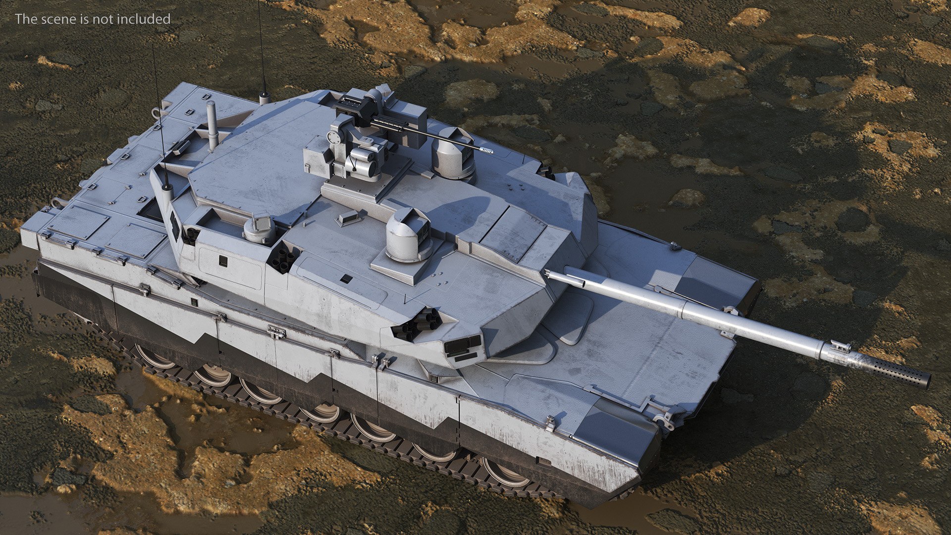3D Old Tank Abrams X Grey - TurboSquid 2084382