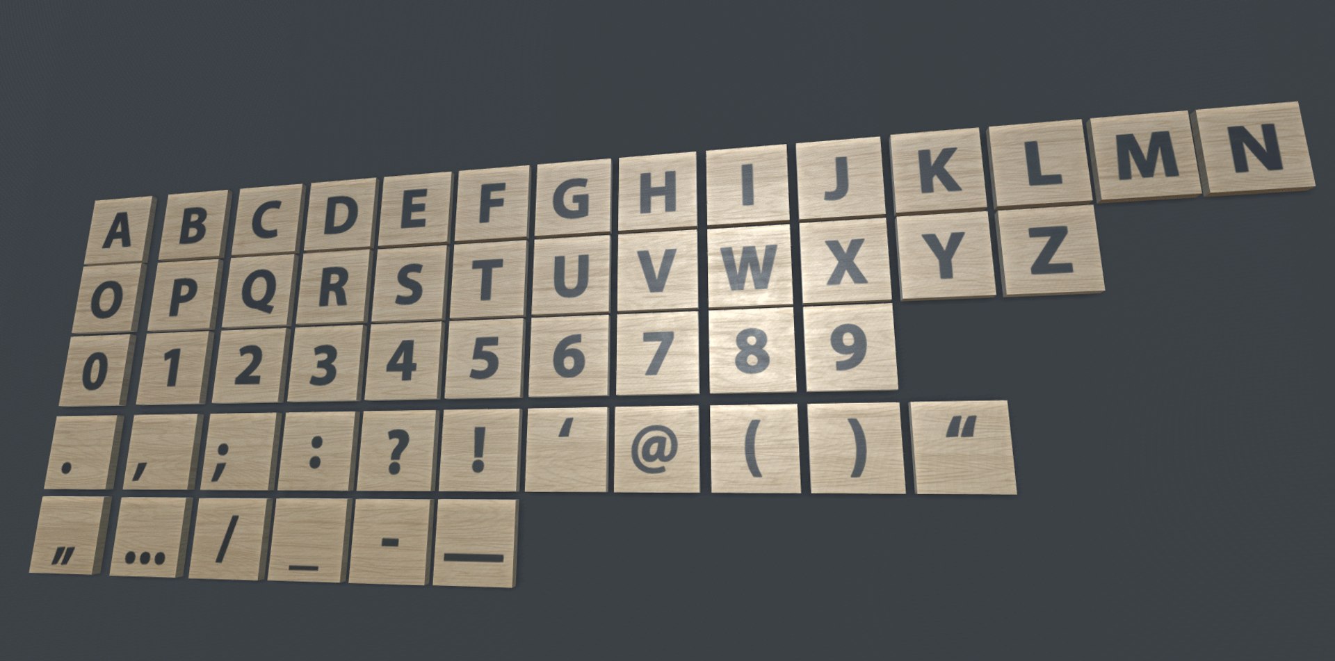 3D Letters Kit Blocks Alphabet Model - TurboSquid 1359294