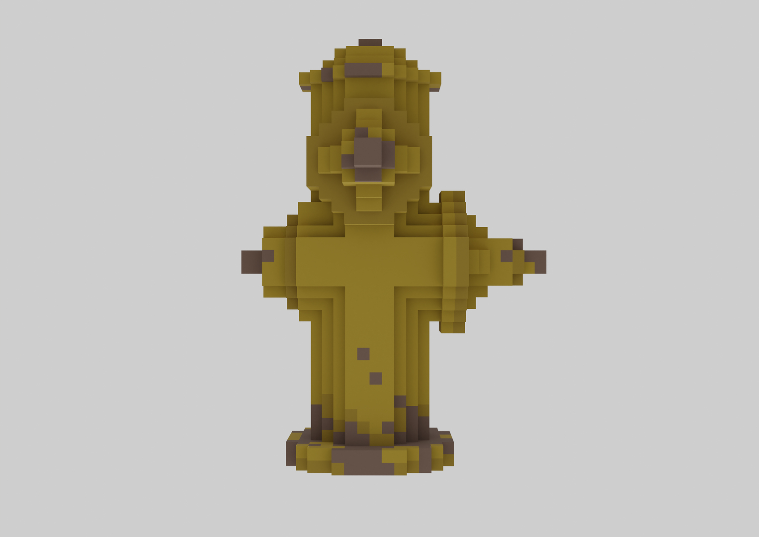 Voxel Yellow Fire Hydrant 3D Model - TurboSquid 2079872