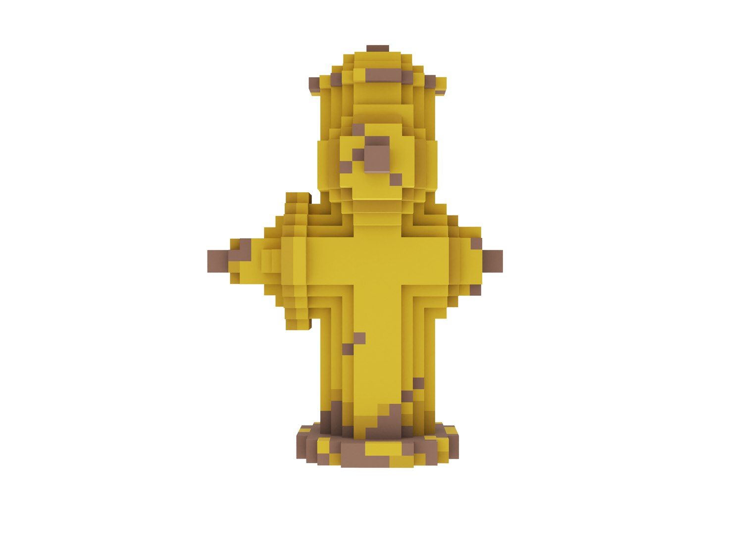 Voxel Yellow Fire Hydrant 3D Model - TurboSquid 2079872