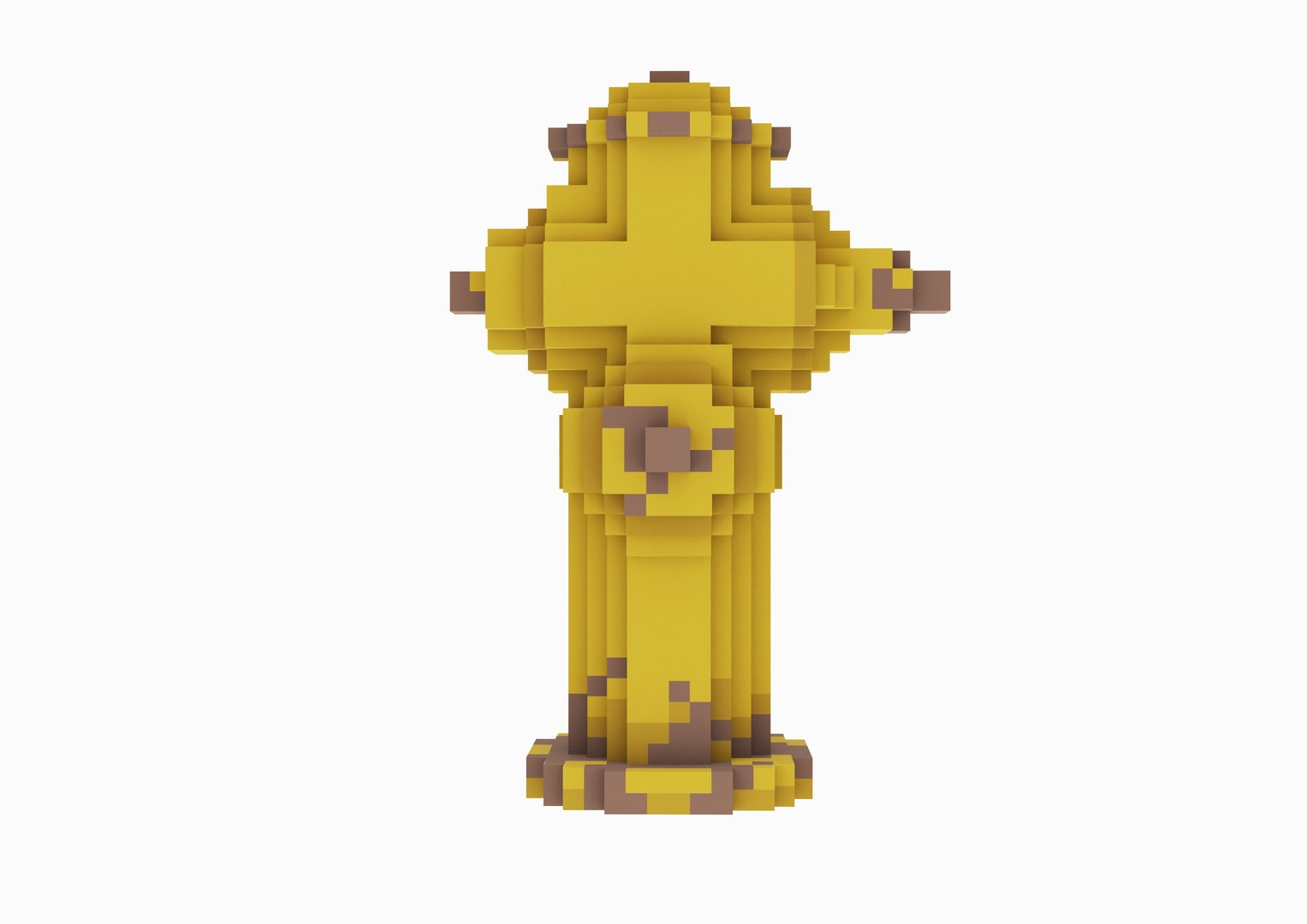 Voxel Yellow Fire Hydrant 3D Model - TurboSquid 2079872