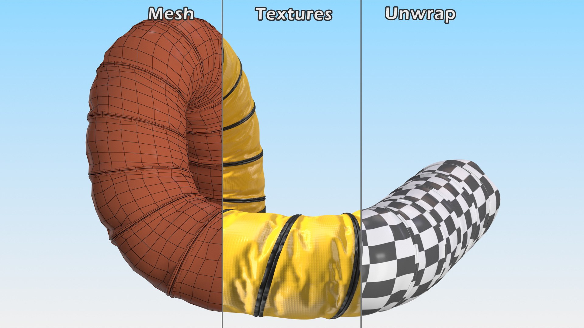 Neoprene Coated Polyester Fabric Ducting Hose 3D - TurboSquid 1848938