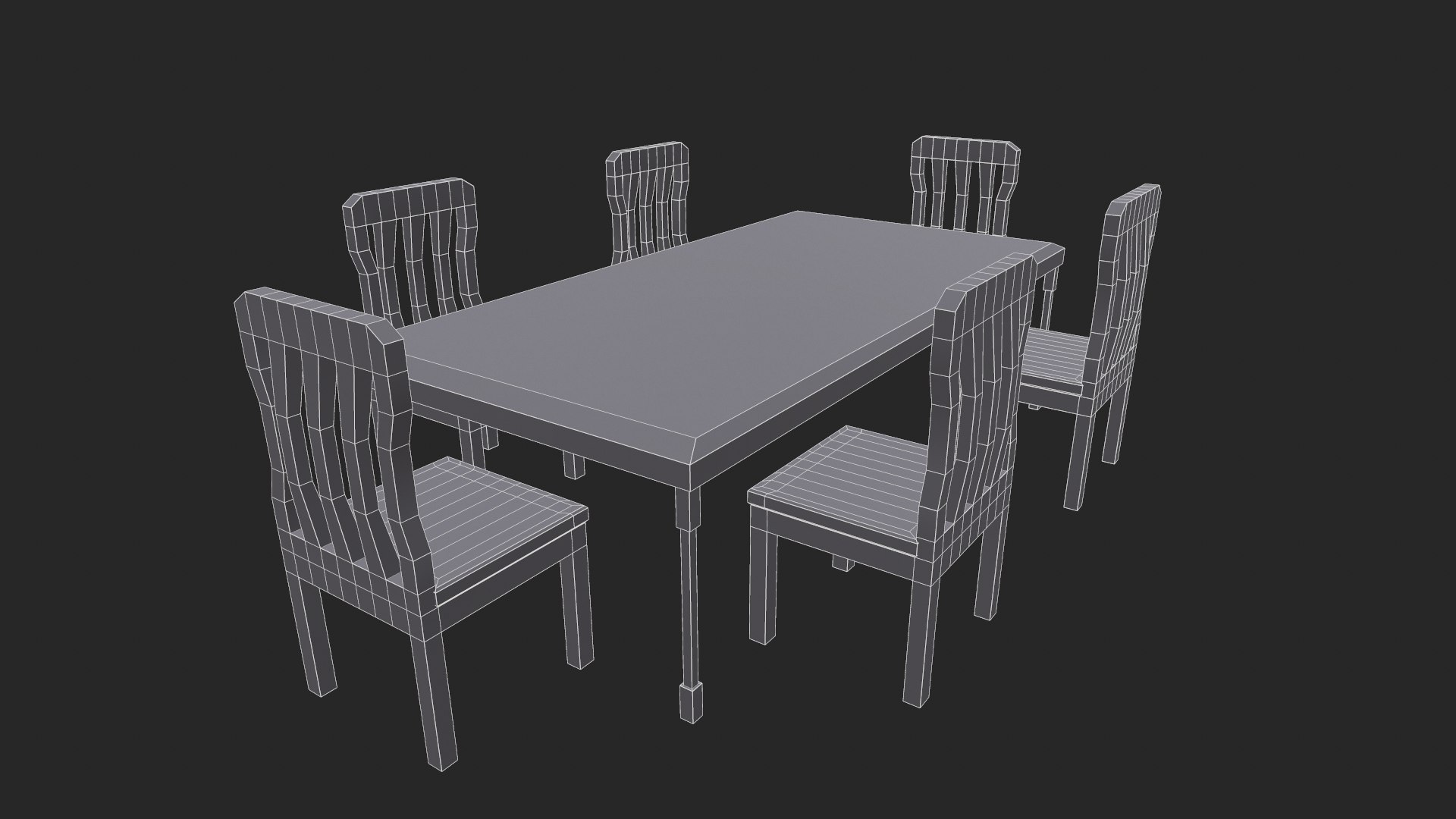 3D Dining Table Chair Model - TurboSquid 1399904