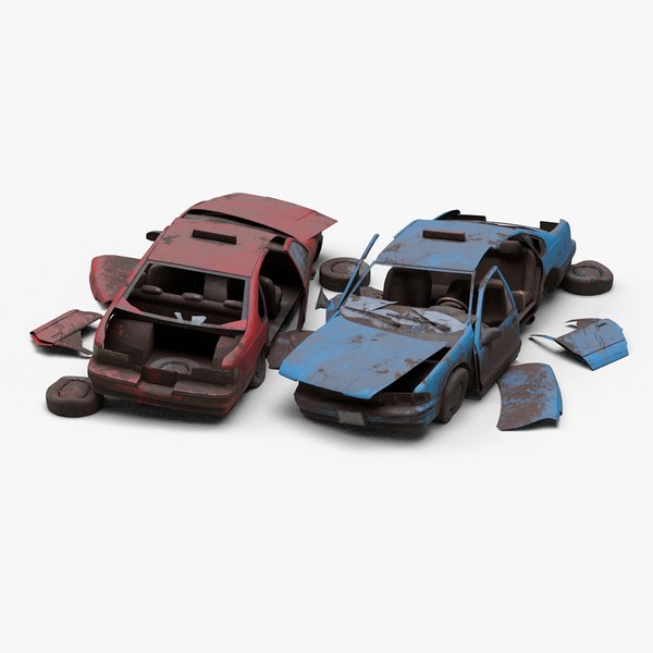 modelo 3d Realistic abandoned cars destroyed vehicles - TurboSquid 2077829