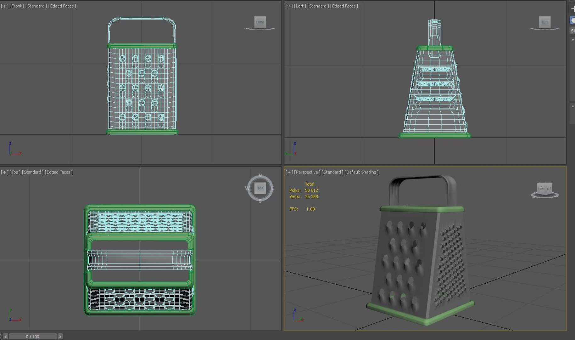 Metalic Grater 3D Model - TurboSquid 1691066