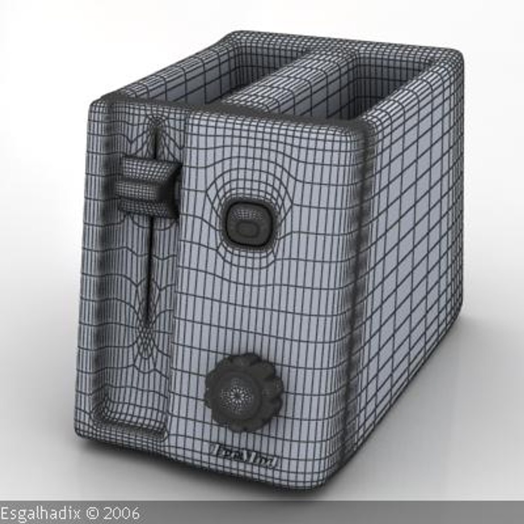 3d toaster toast model