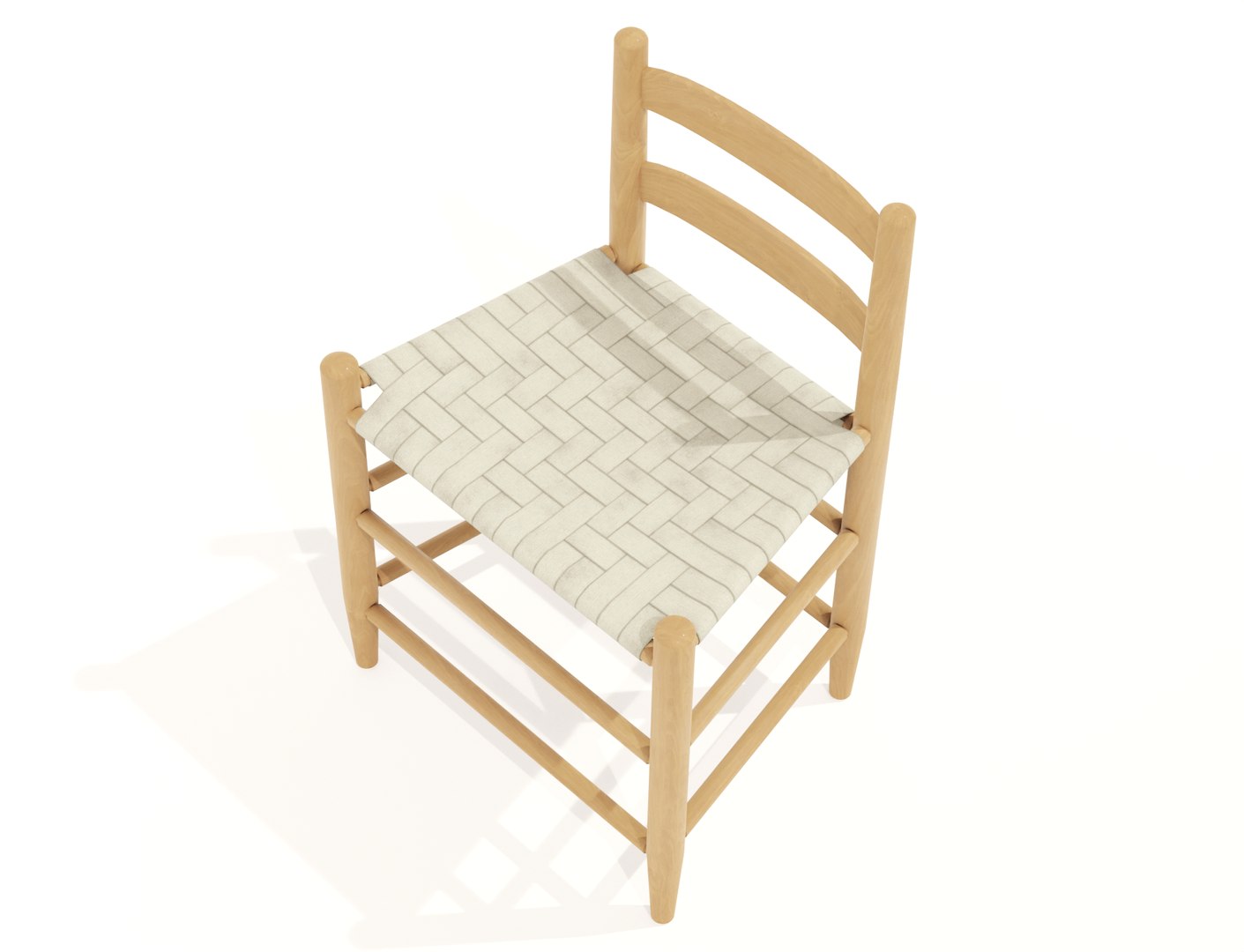 Shaker Low-Back Chair 3D Model - TurboSquid 2069783
