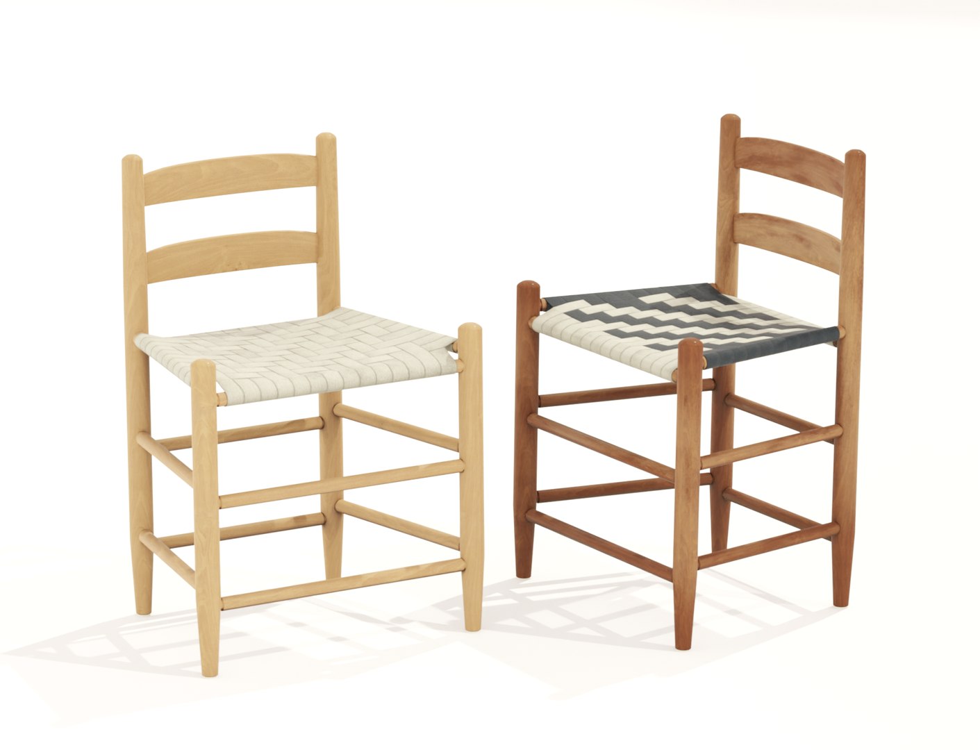 Shaker Low-Back Chair 3D Model - TurboSquid 2069783