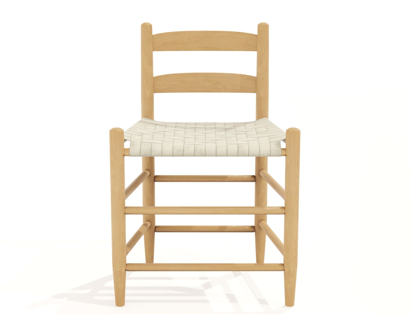 Shaker Low-Back Chair 3D Model - TurboSquid 2069783