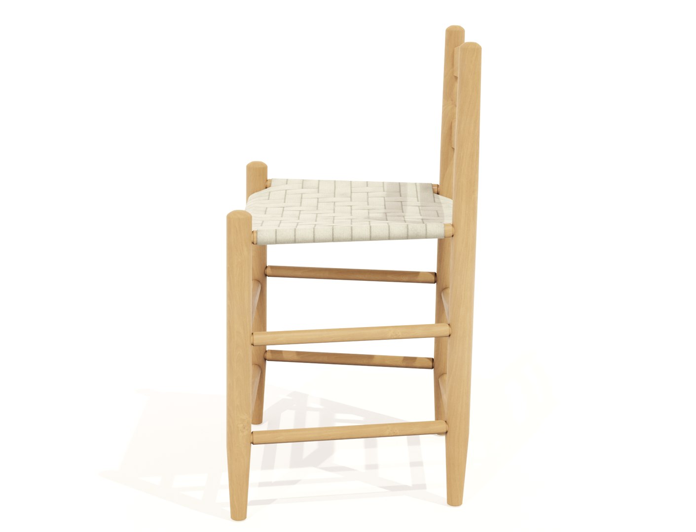 Shaker Low-Back Chair 3D Model - TurboSquid 2069783