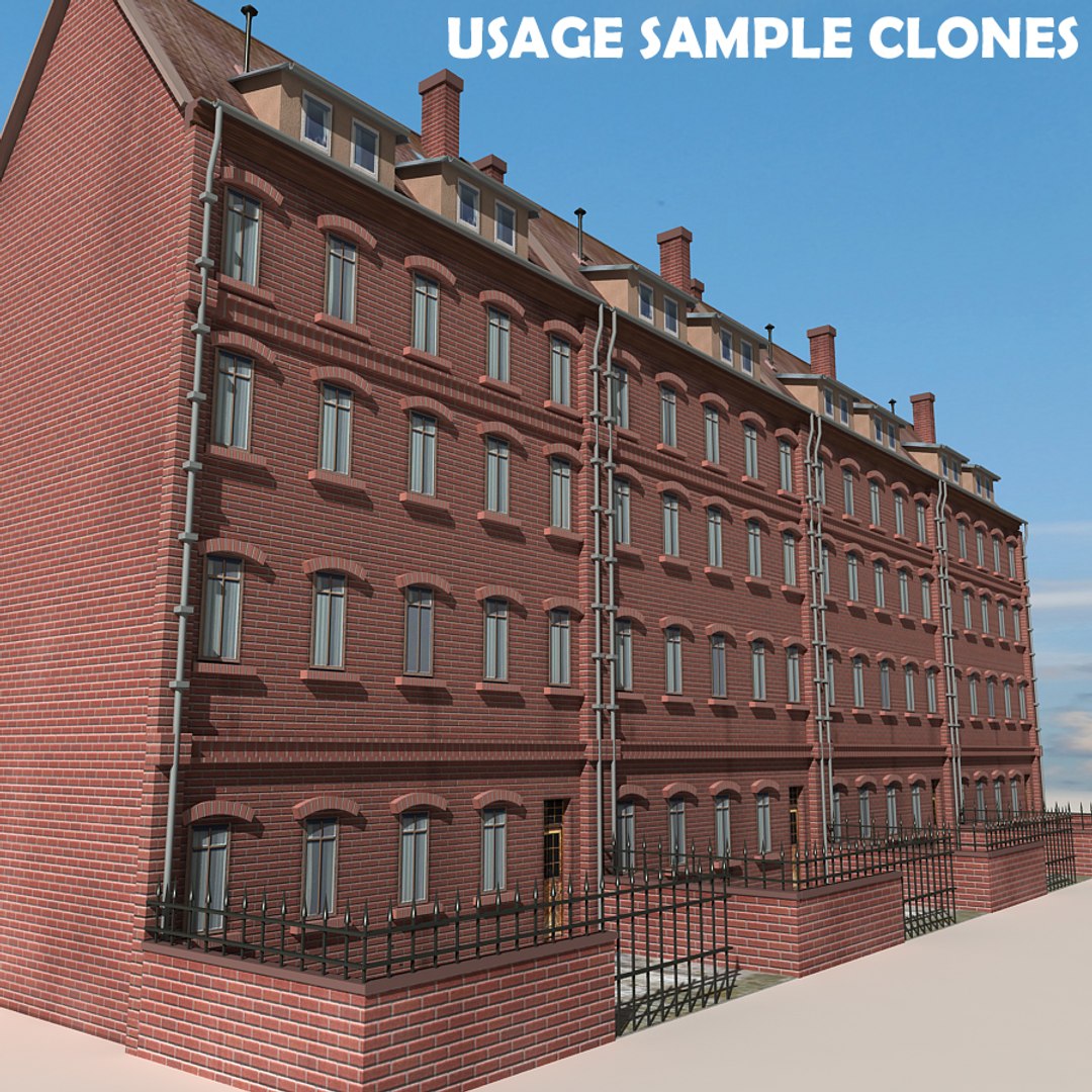 3d City Block Building 07