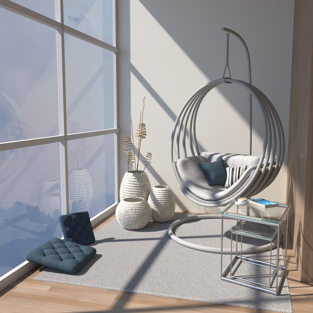 3D Swing Chair Scene - TurboSquid 1989003