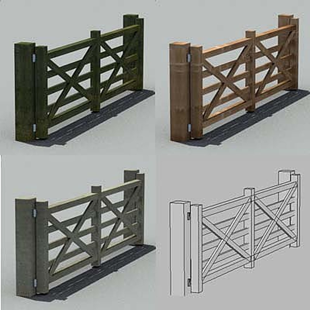 fence gate 3d model