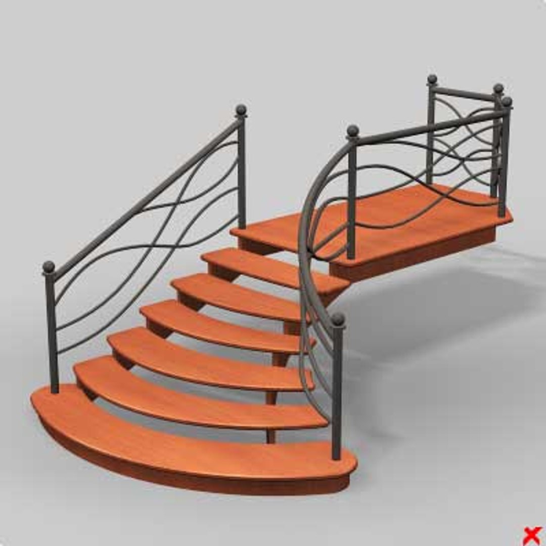 stairs staircase 3d max