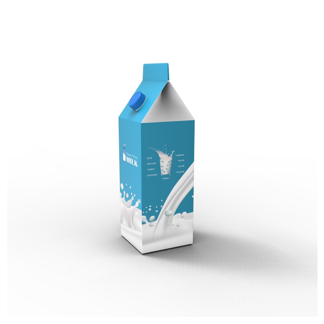 3D Milk Model - TurboSquid 1799066