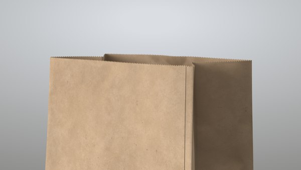 3D realistic paper bag v-ray model - TurboSquid 1699803