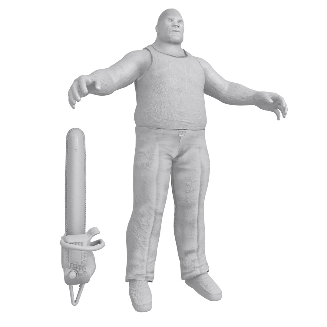 3d Rigged Butcher Model