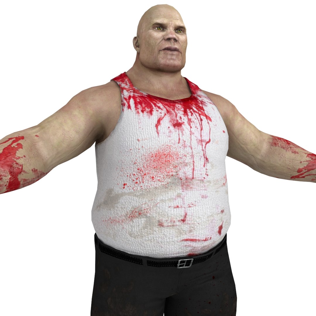 3d Rigged Butcher Model