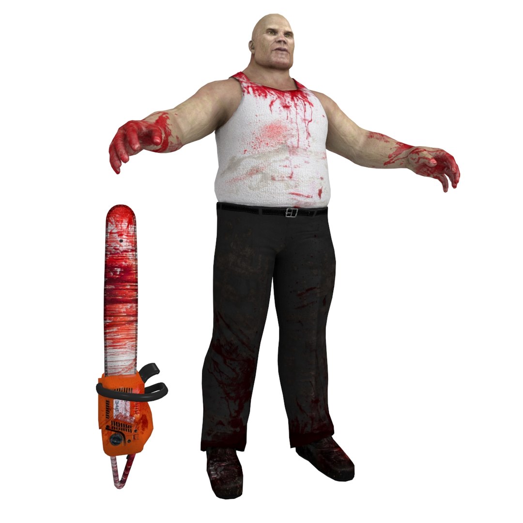 3d Rigged Butcher Model