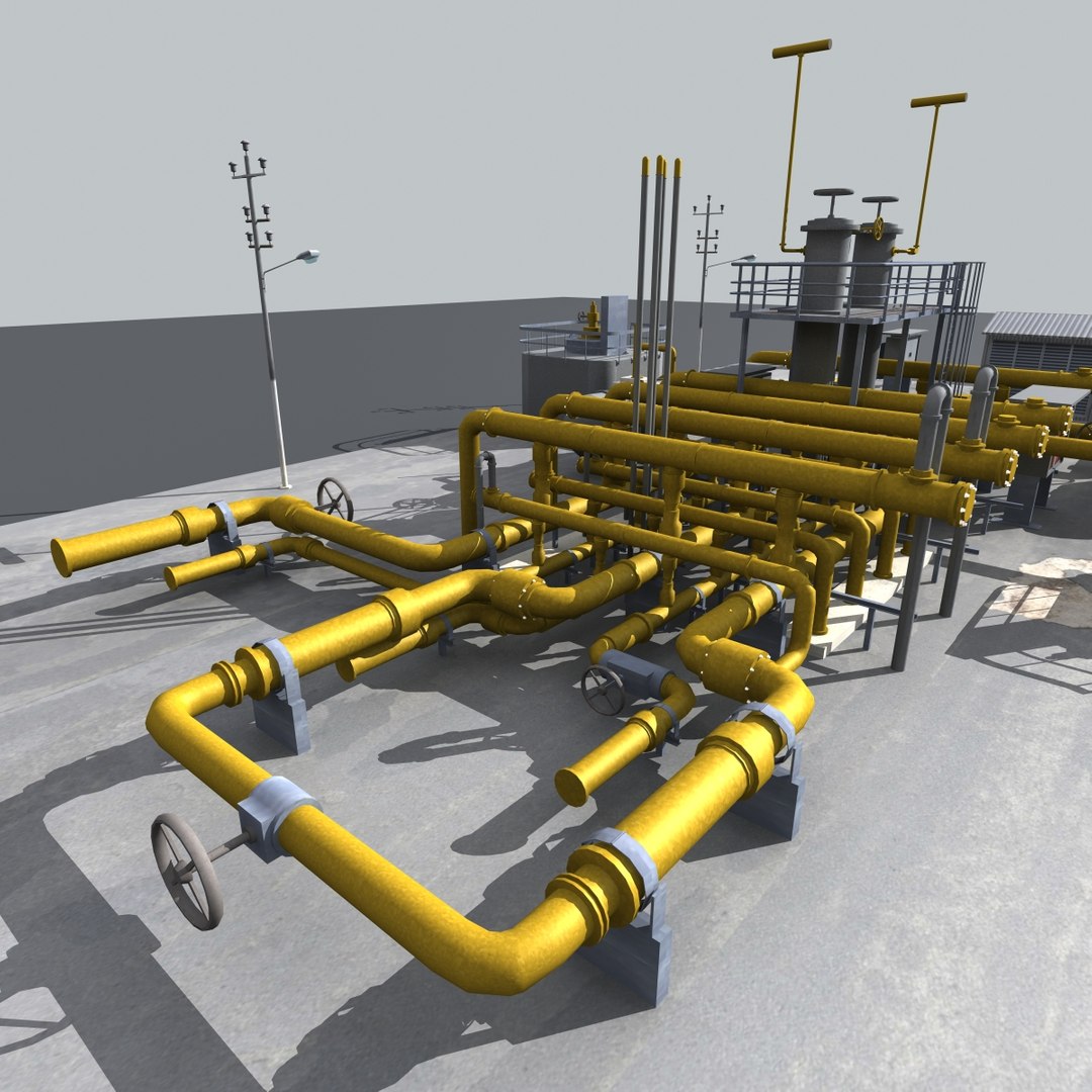 Gas Meter Station 3d Model