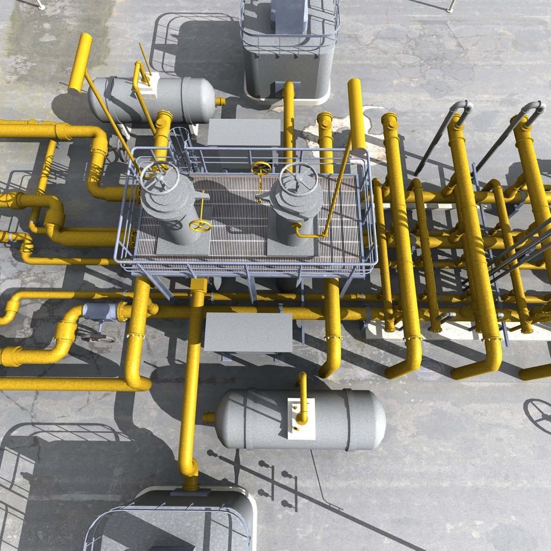 Gas Meter Station 3d Model