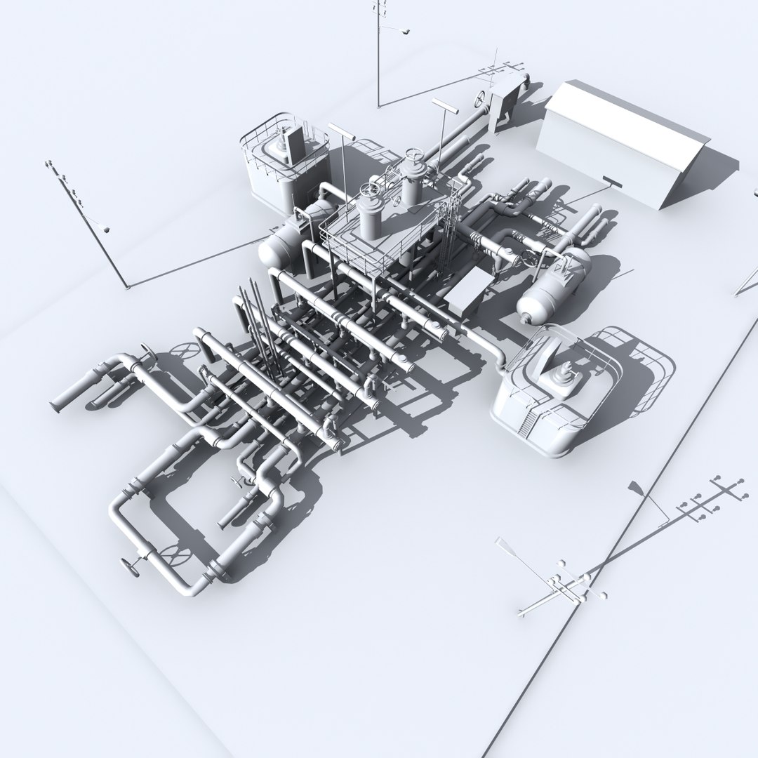 Gas Meter Station 3d Model