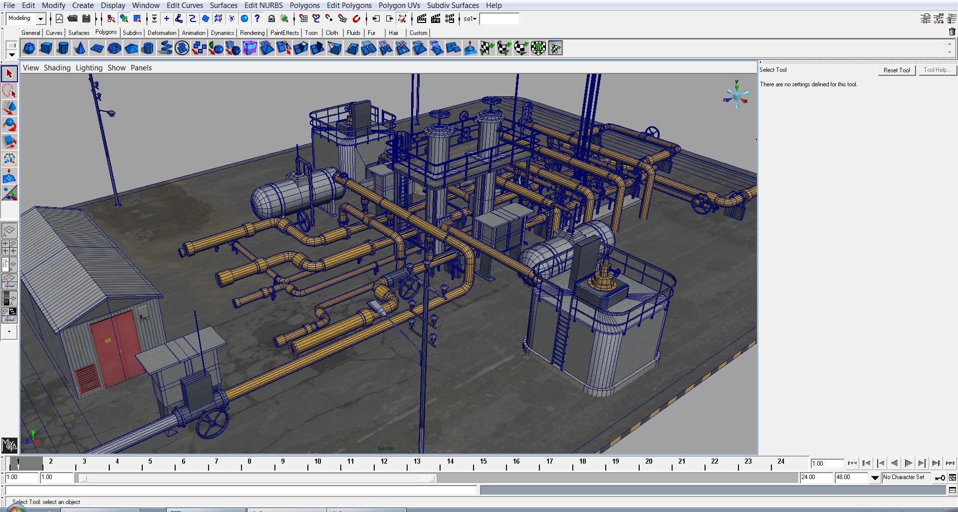 gas meter station 3d model