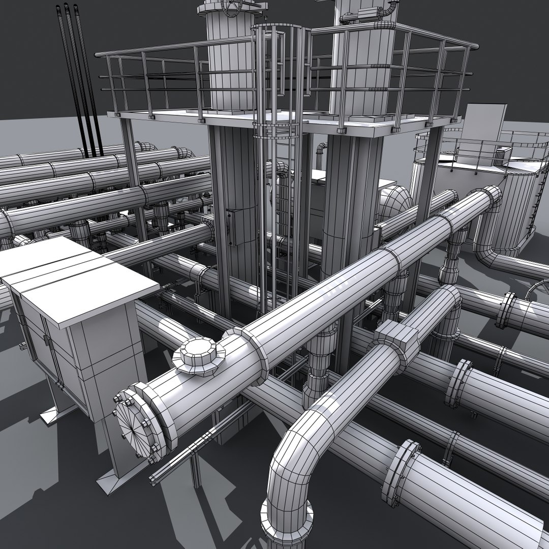 Gas Meter Station 3d Model