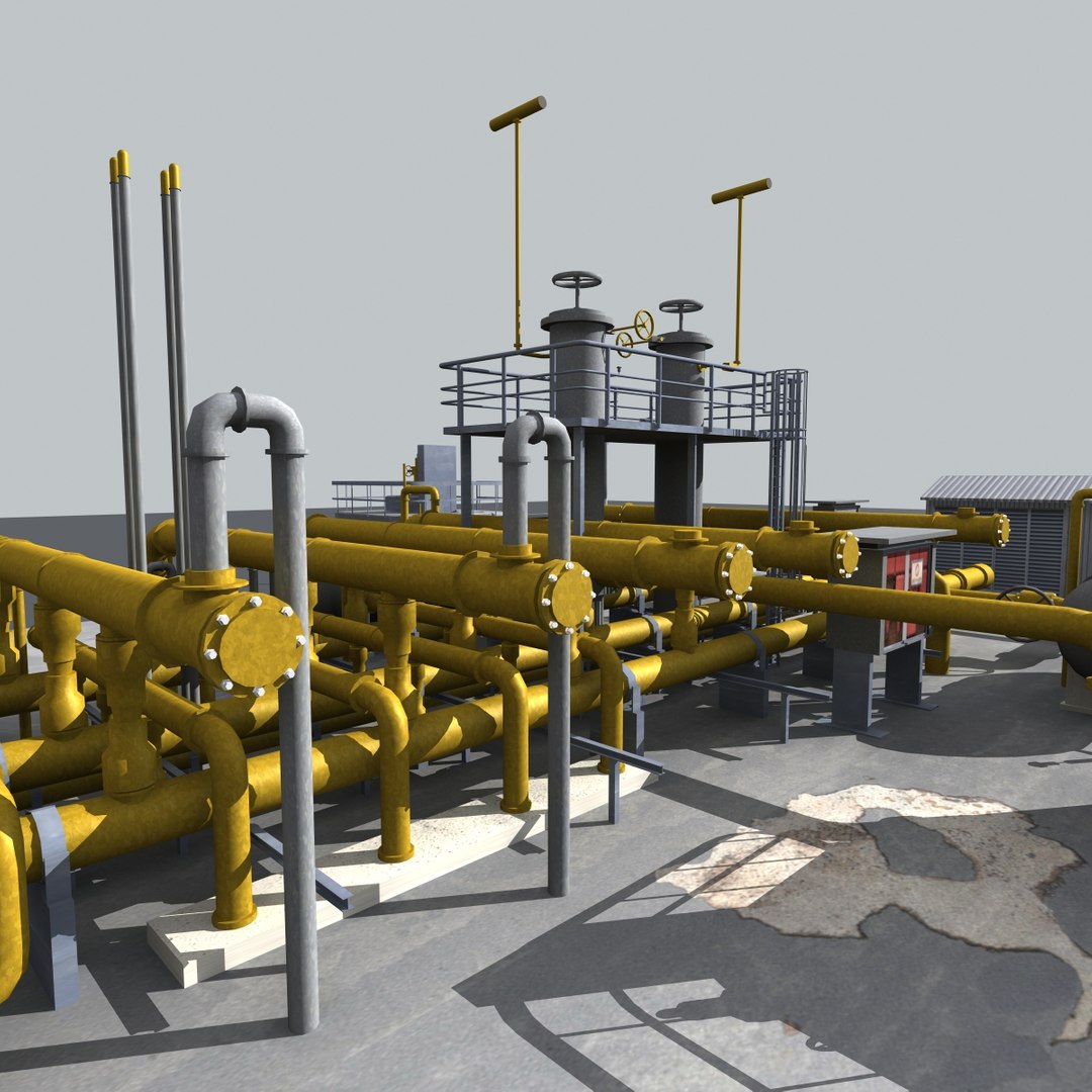 Gas Meter Station 3d Model