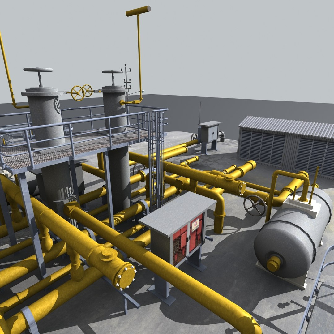 Gas Meter Station 3d Model