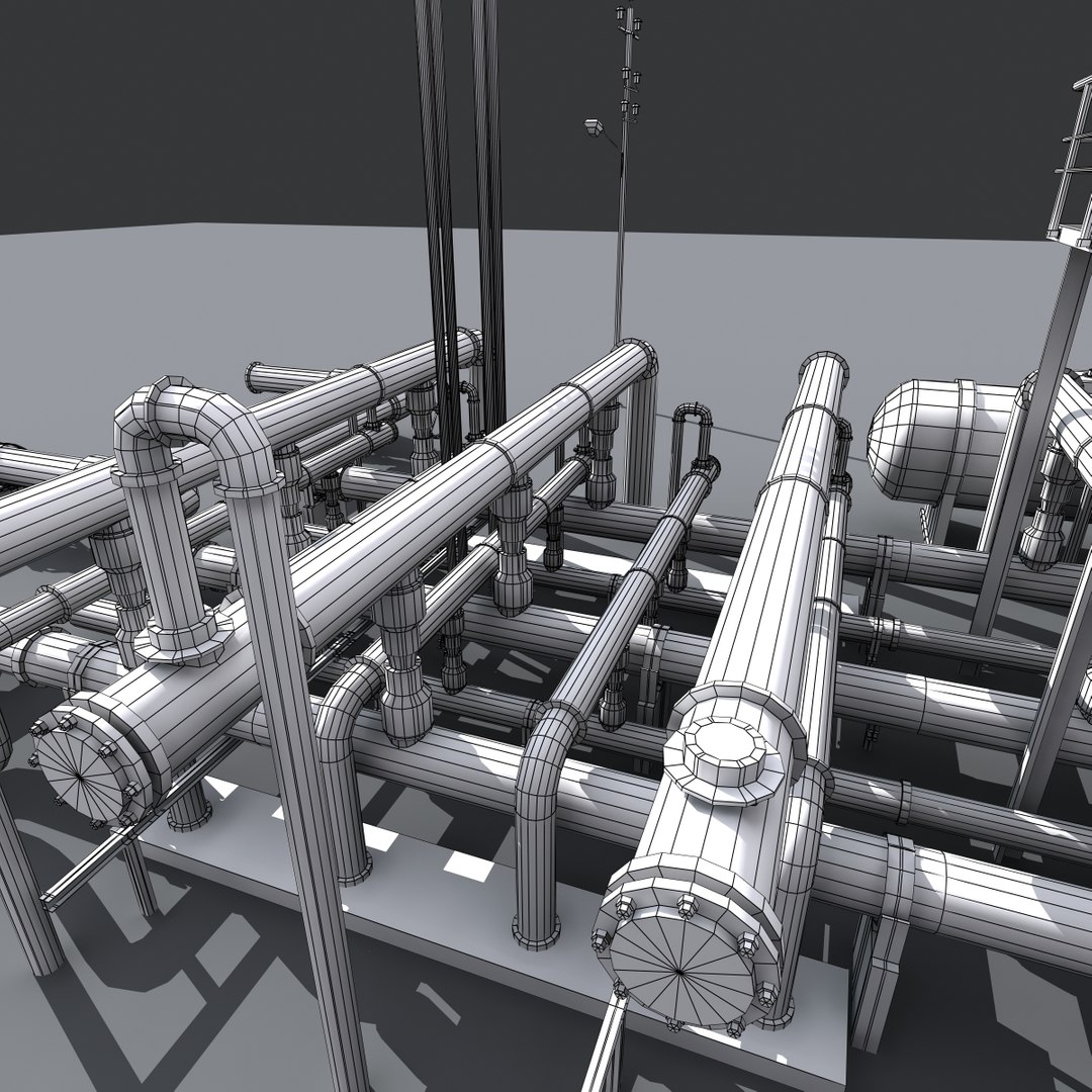 Gas Meter Station 3d Model