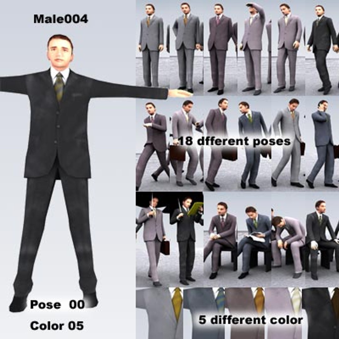 3d Obj Male Man People