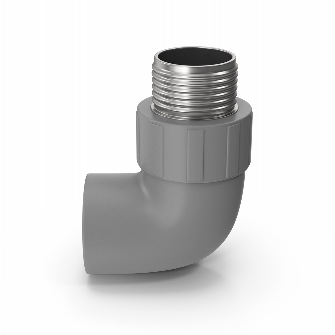 Male Threaded 90 Degree Pipe Model - TurboSquid 1967517