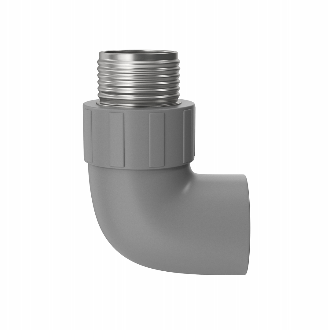 Male Threaded 90 Degree Pipe Model - TurboSquid 1967517