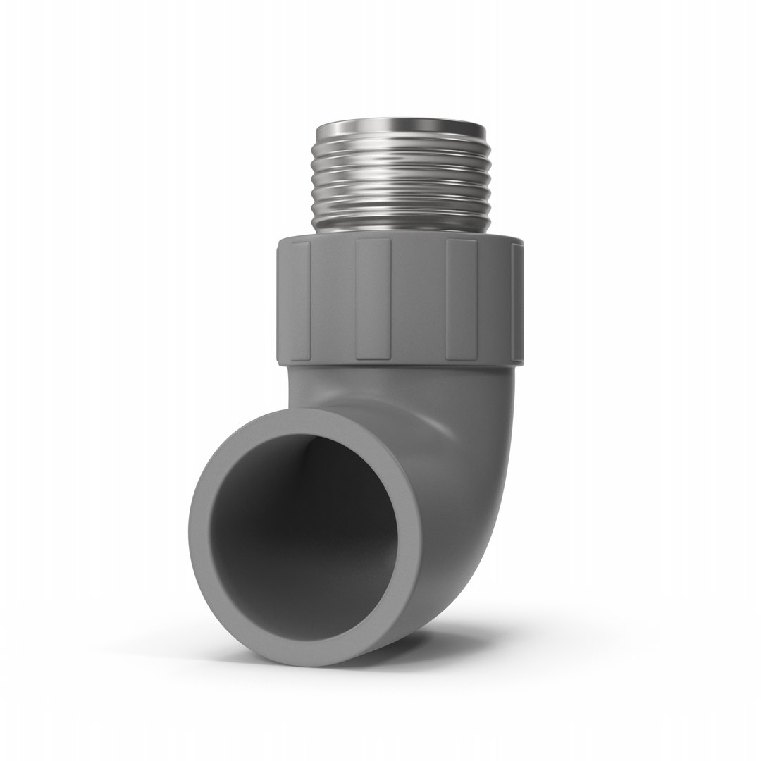 Male Threaded 90 Degree Pipe Model - TurboSquid 1967517