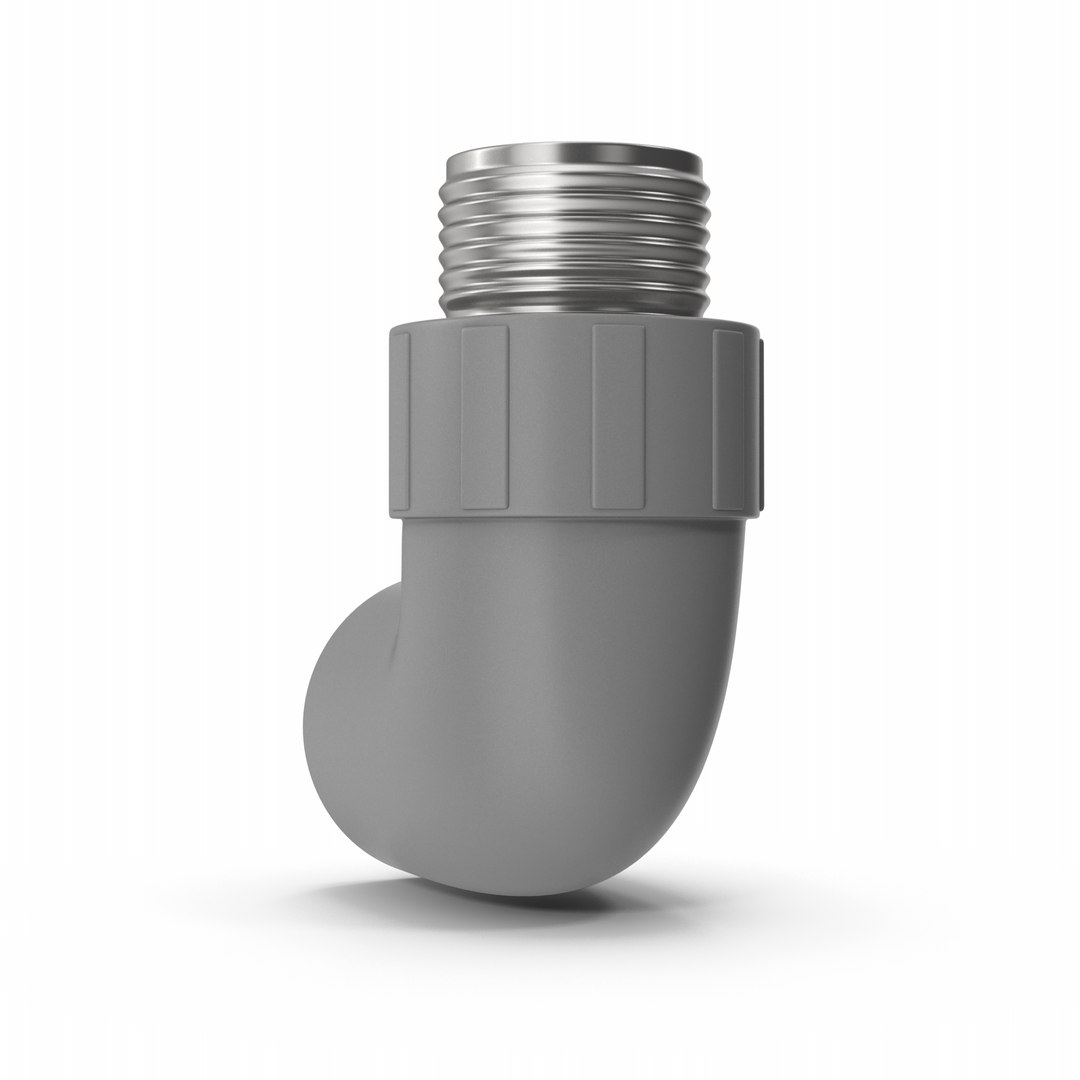 Male Threaded 90 Degree Pipe Model - TurboSquid 1967517