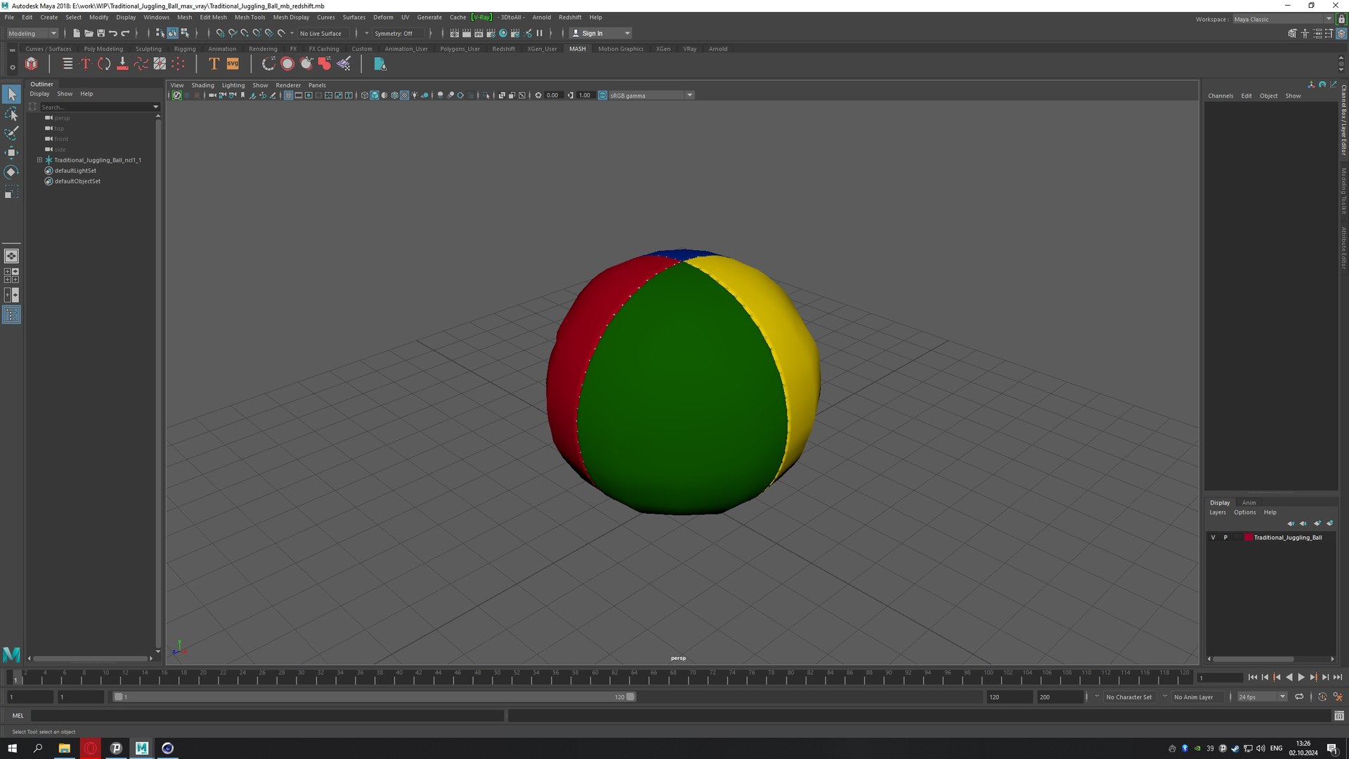 3D Traditional Juggling Ball Model - TurboSquid 2293303