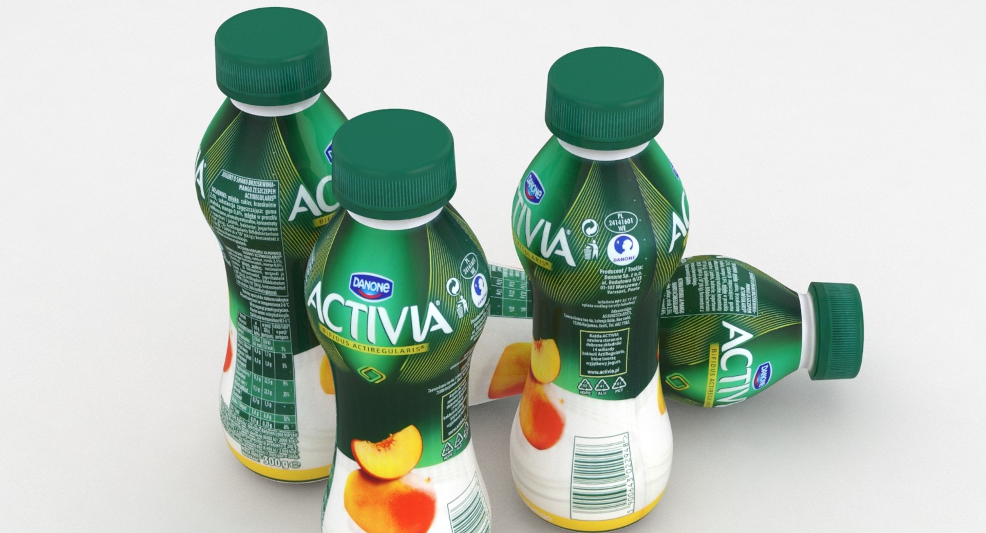 Dairy bottle danone activia 3D model - TurboSquid 1154785