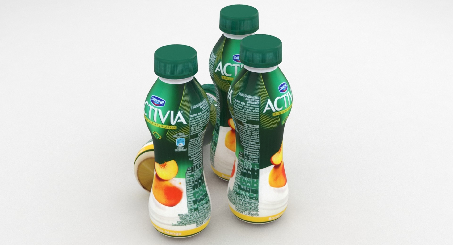 Dairy bottle danone activia 3D model - TurboSquid 1154785