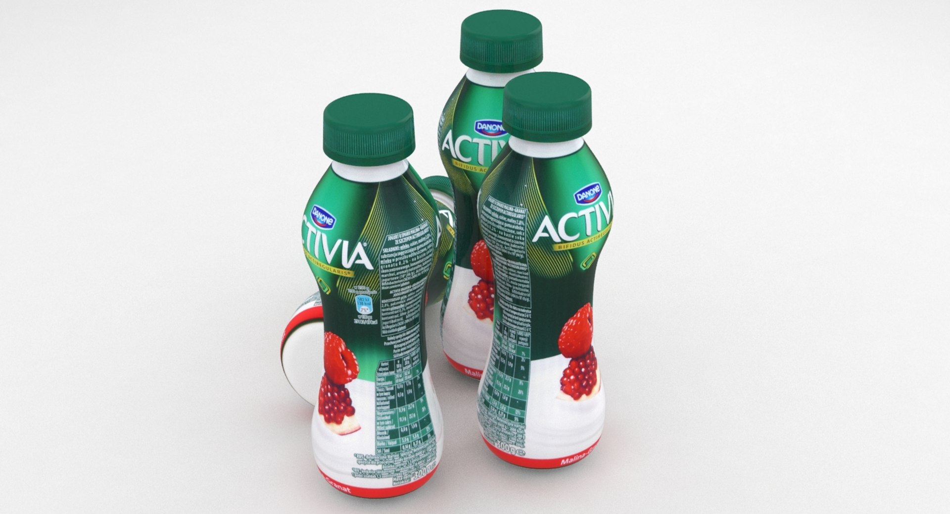 Dairy bottle danone activia 3D model - TurboSquid 1154785