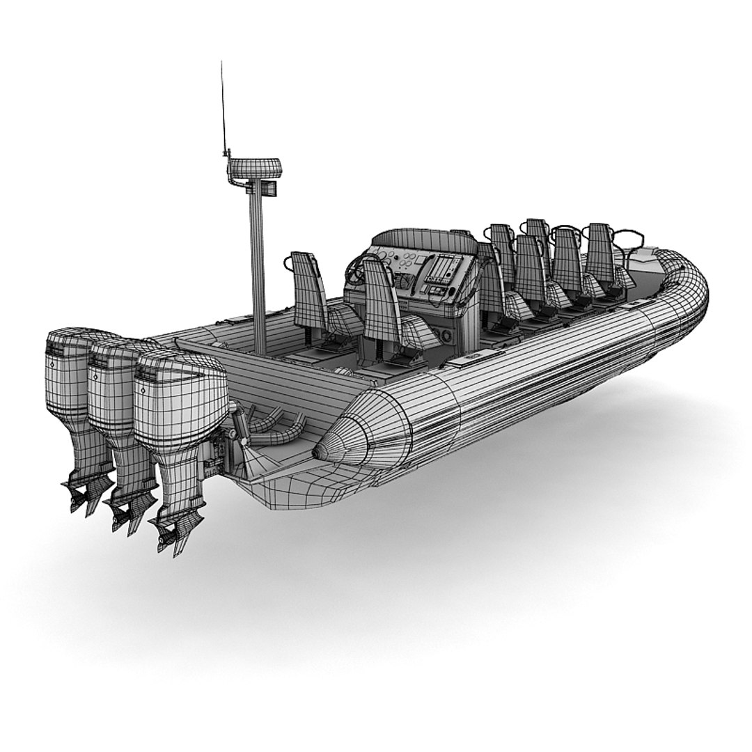 Rigid Inflatable Boat 3ds