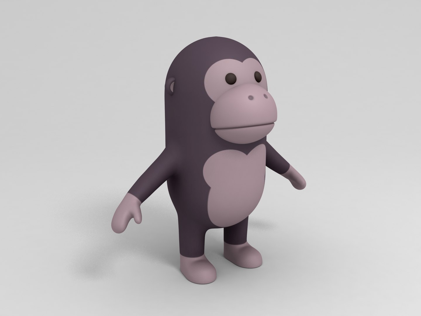 Gorilla Cartoon 3D Model - TurboSquid 1294079