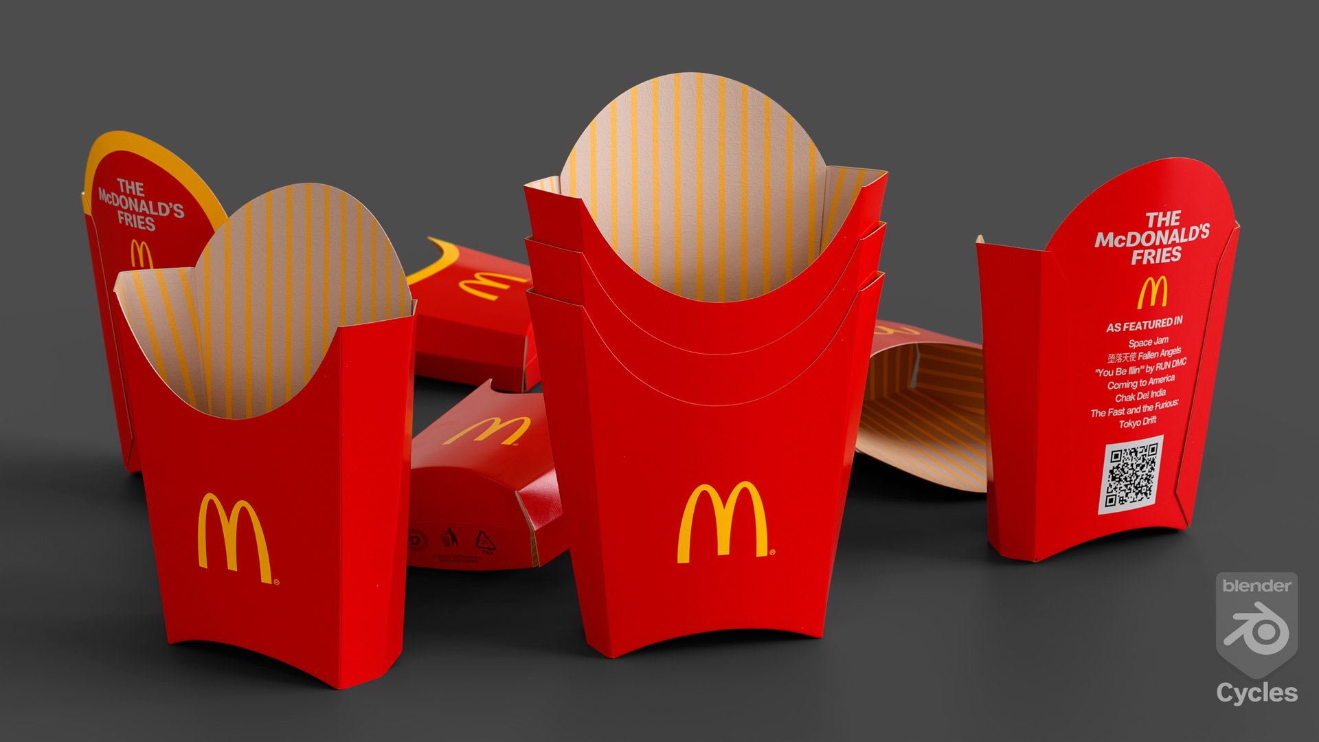 McDonalds French Fries Box 3D Model - TurboSquid 2399088