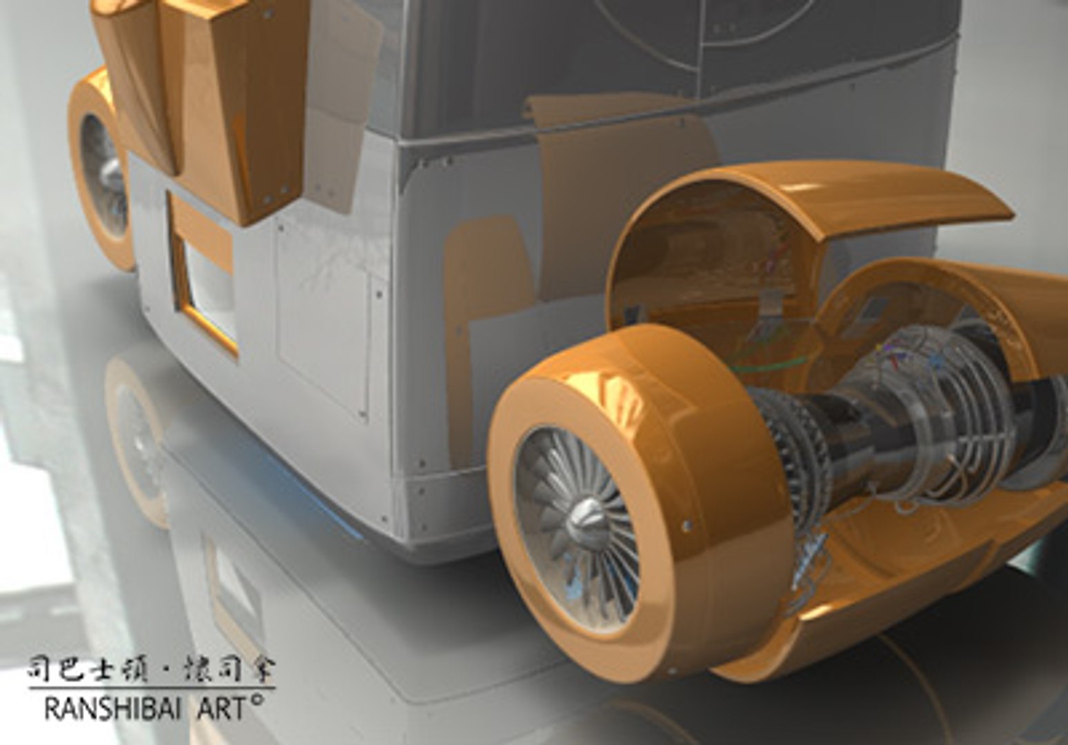 3d Concept Service Robot Model