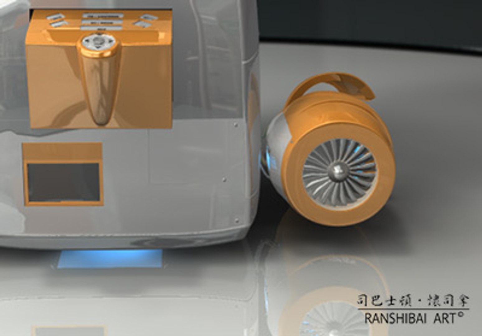 3d Concept Service Robot Model