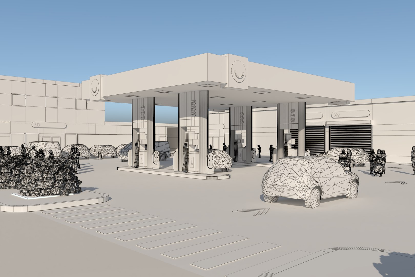 3D GAS STATION Model - TurboSquid 2318447