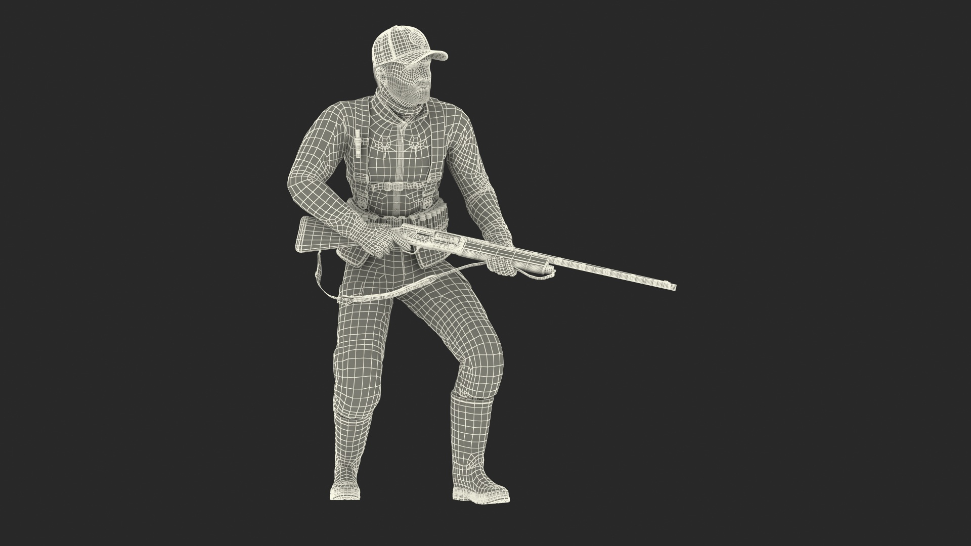 3D Creeping Hunter Man In Grass Camo Fur Model - TurboSquid 1959549